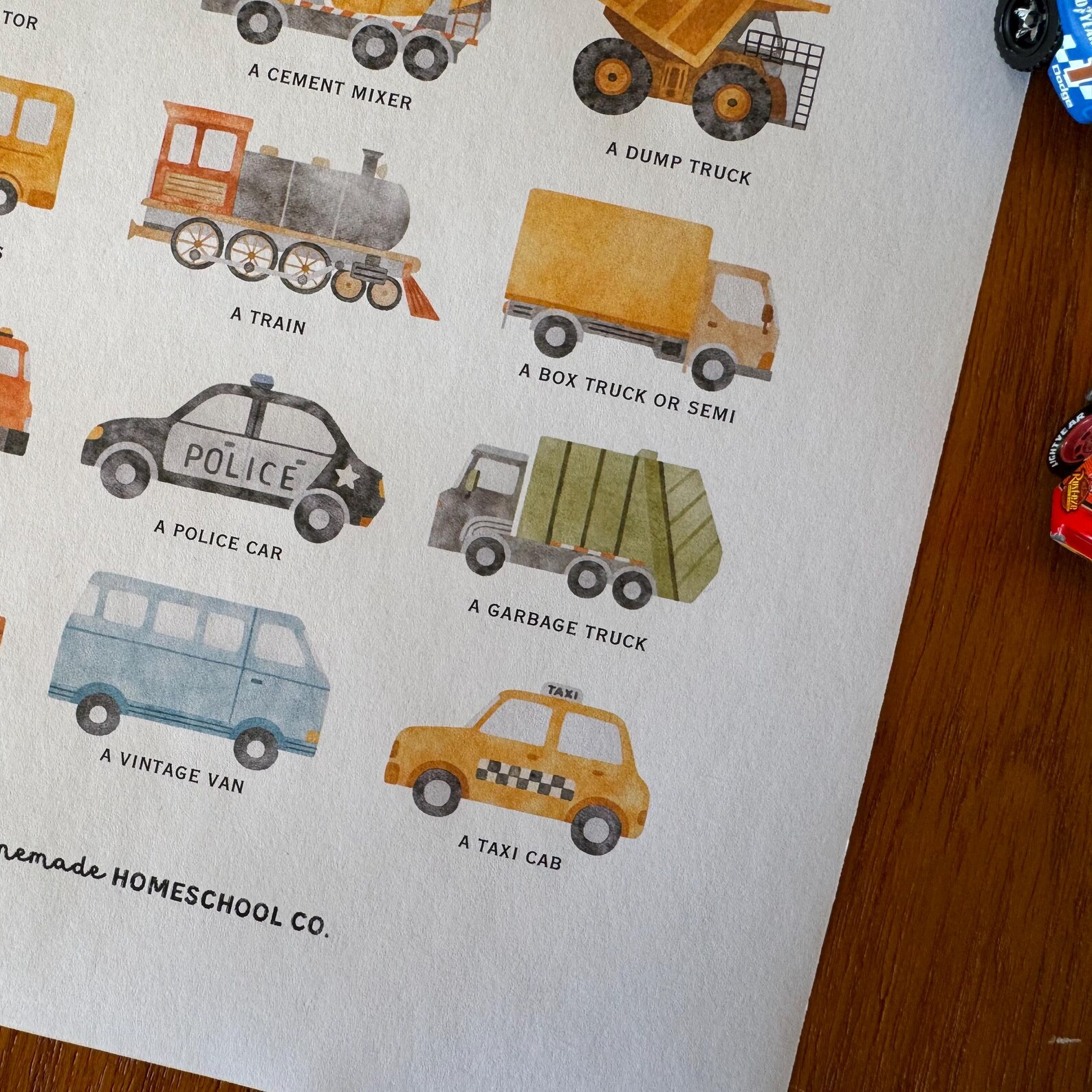 Vehicle Scavenger Hunt Printable - Etsy