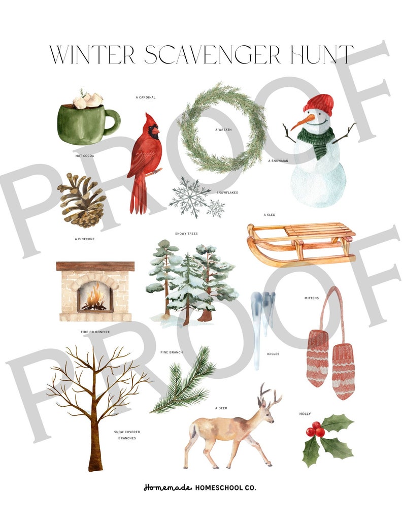Winter Scavenger Hunt Printable - Etsy