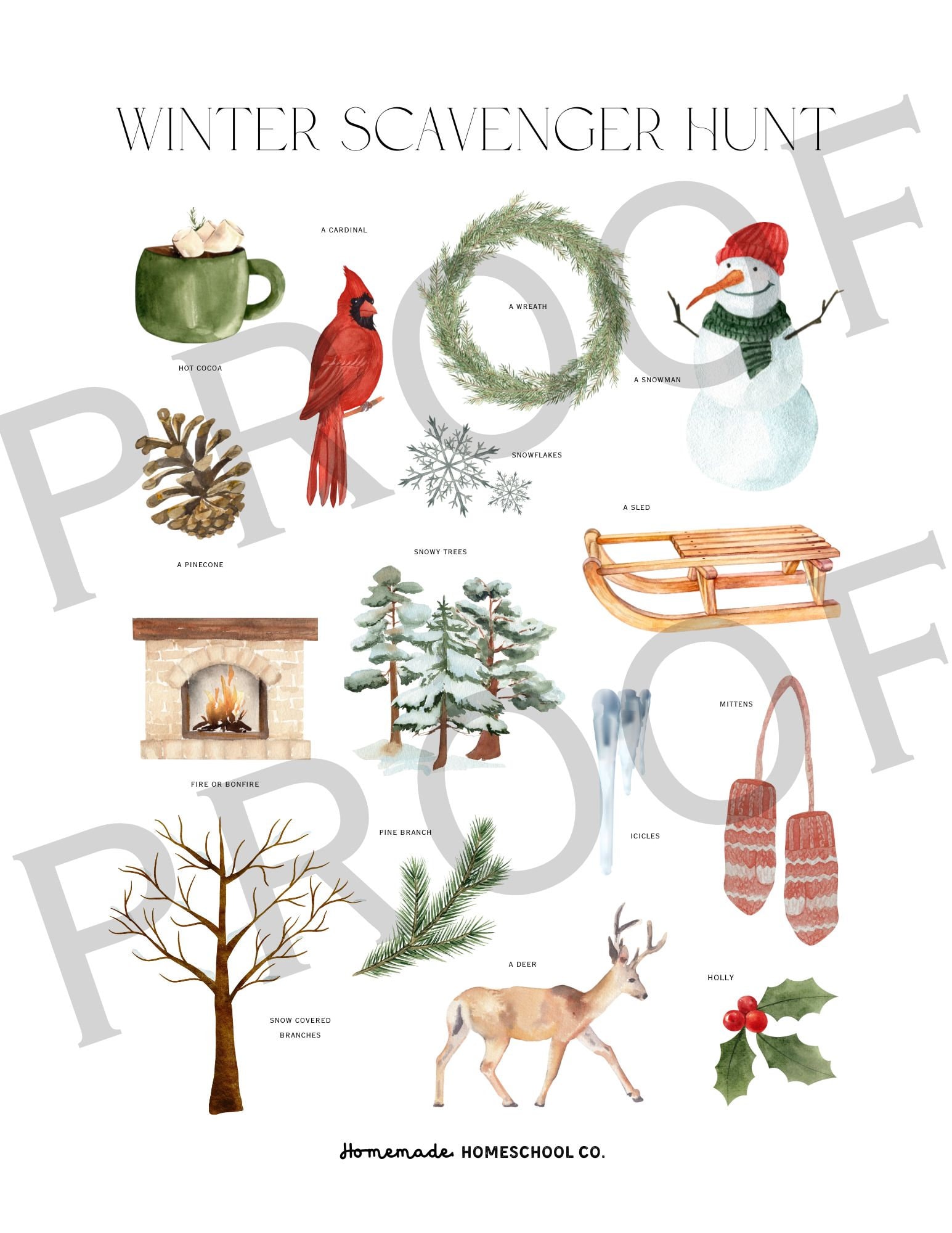 Winter Scavenger Hunt Printable - Etsy