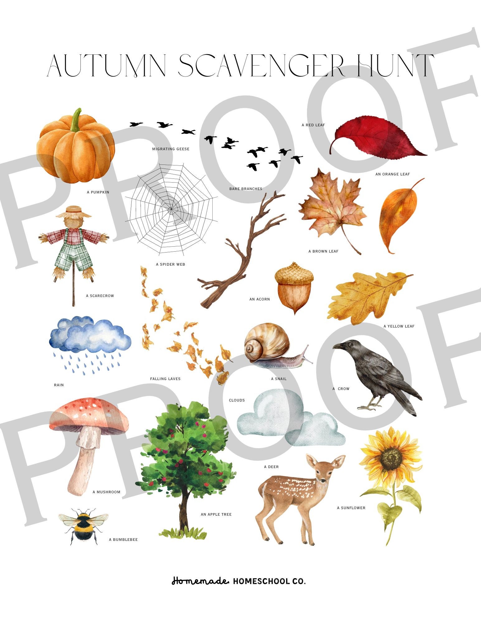 Autumn Scavenger Hunt Printable - Etsy
