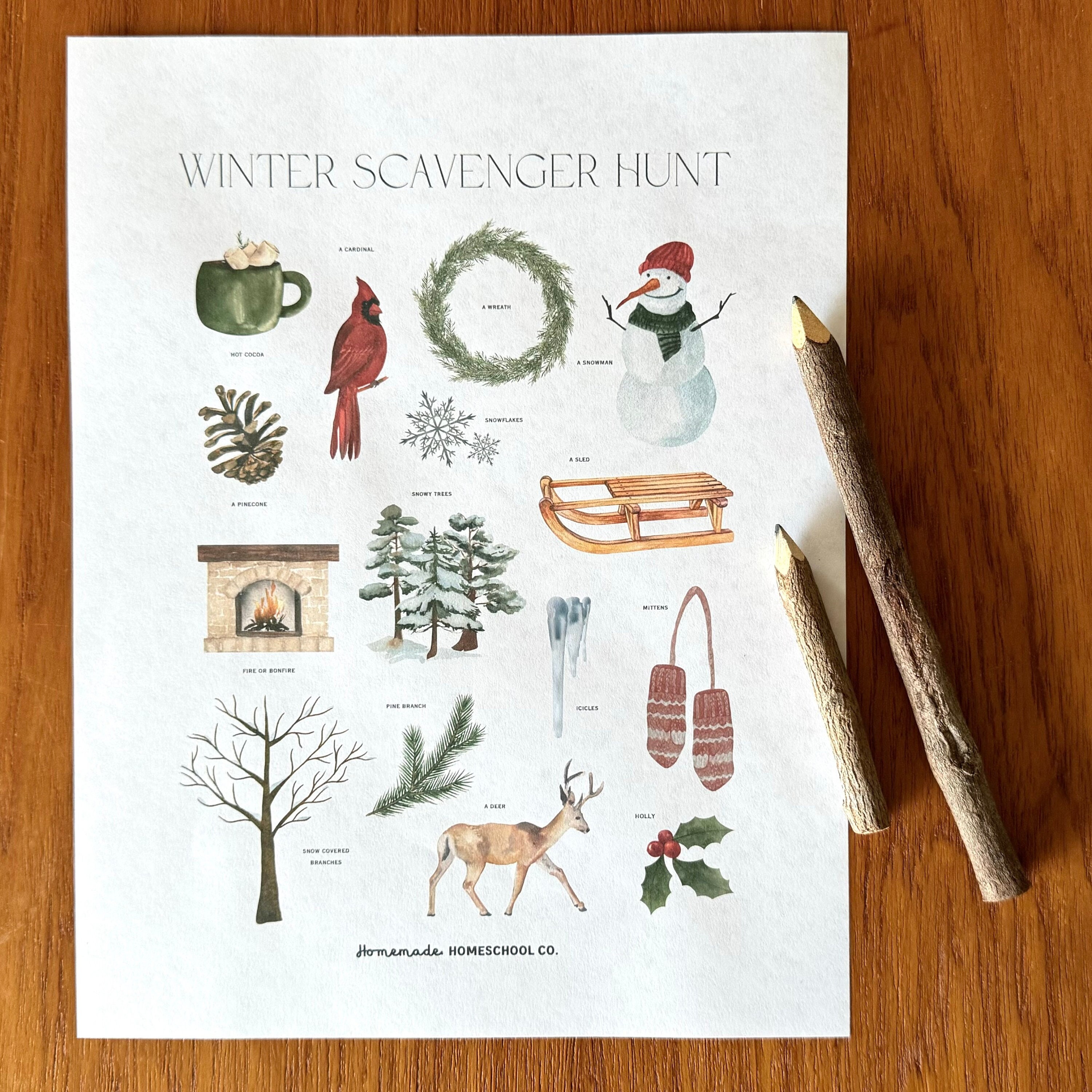 Winter Scavenger Hunt Printable - Etsy