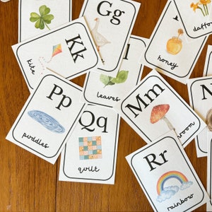 Watercolor Alphabet Cards for Classroom | Watercolor Alphabet Flash ...
