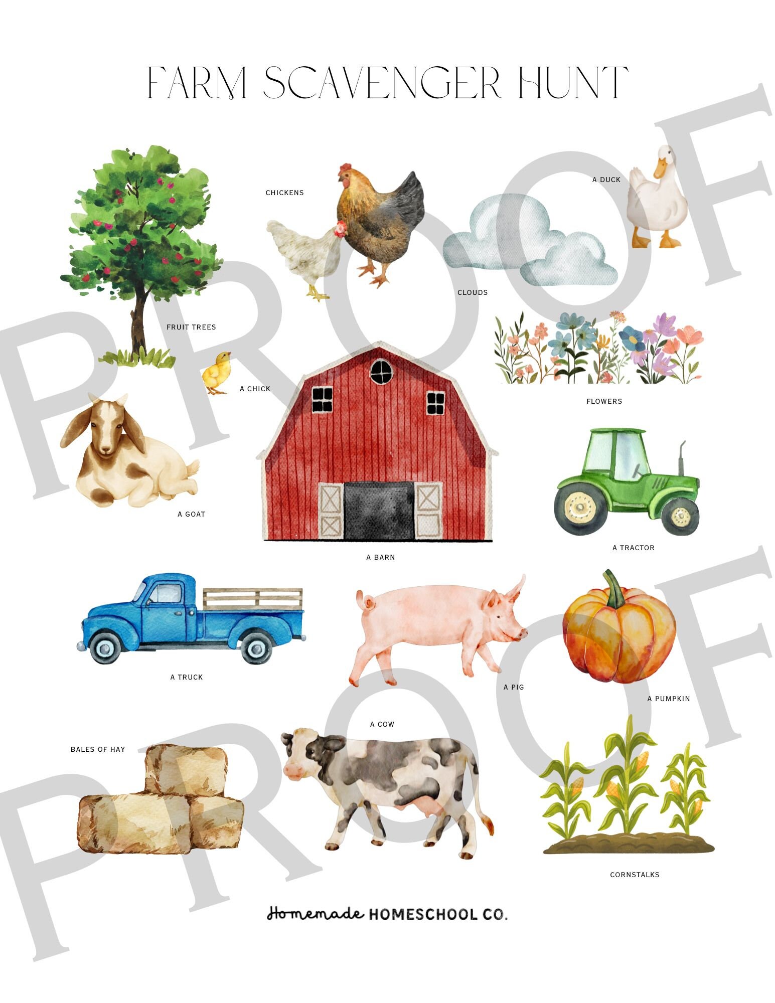 Farm Scavenger Hunt Printable - Etsy