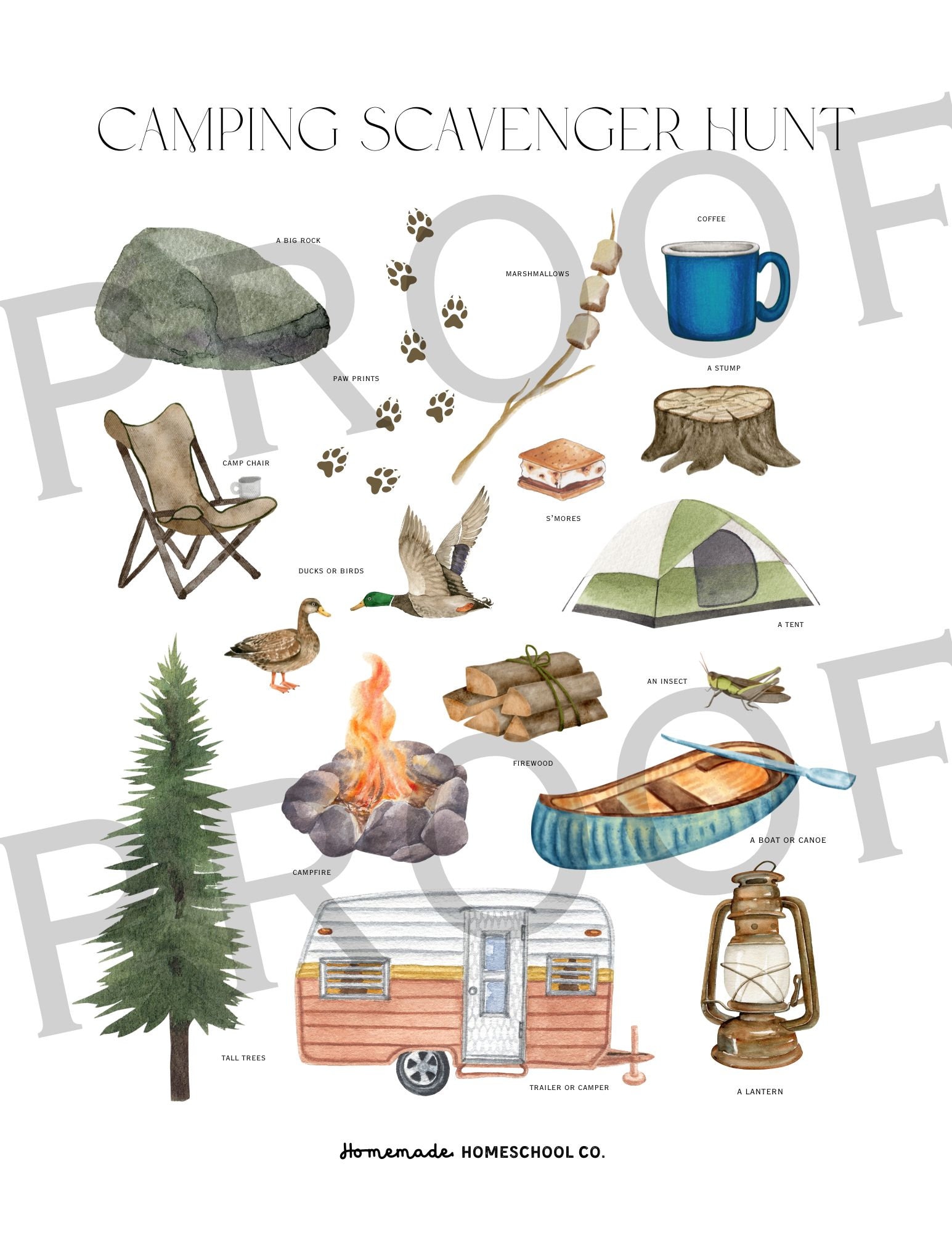 Camping Scavenger Hunt Printable - Etsy
