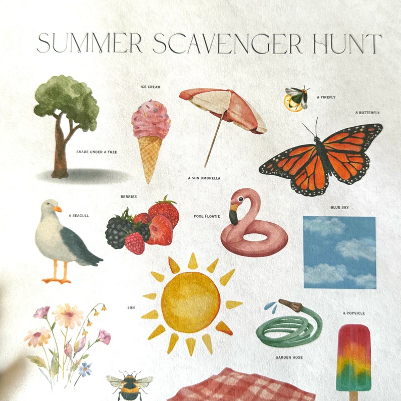 Summer Scavenger Hunt Printable - Etsy