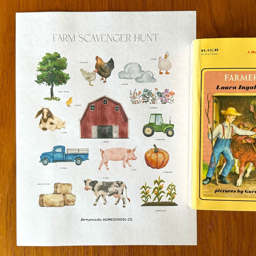 Farm Scavenger Hunt Printable - Etsy