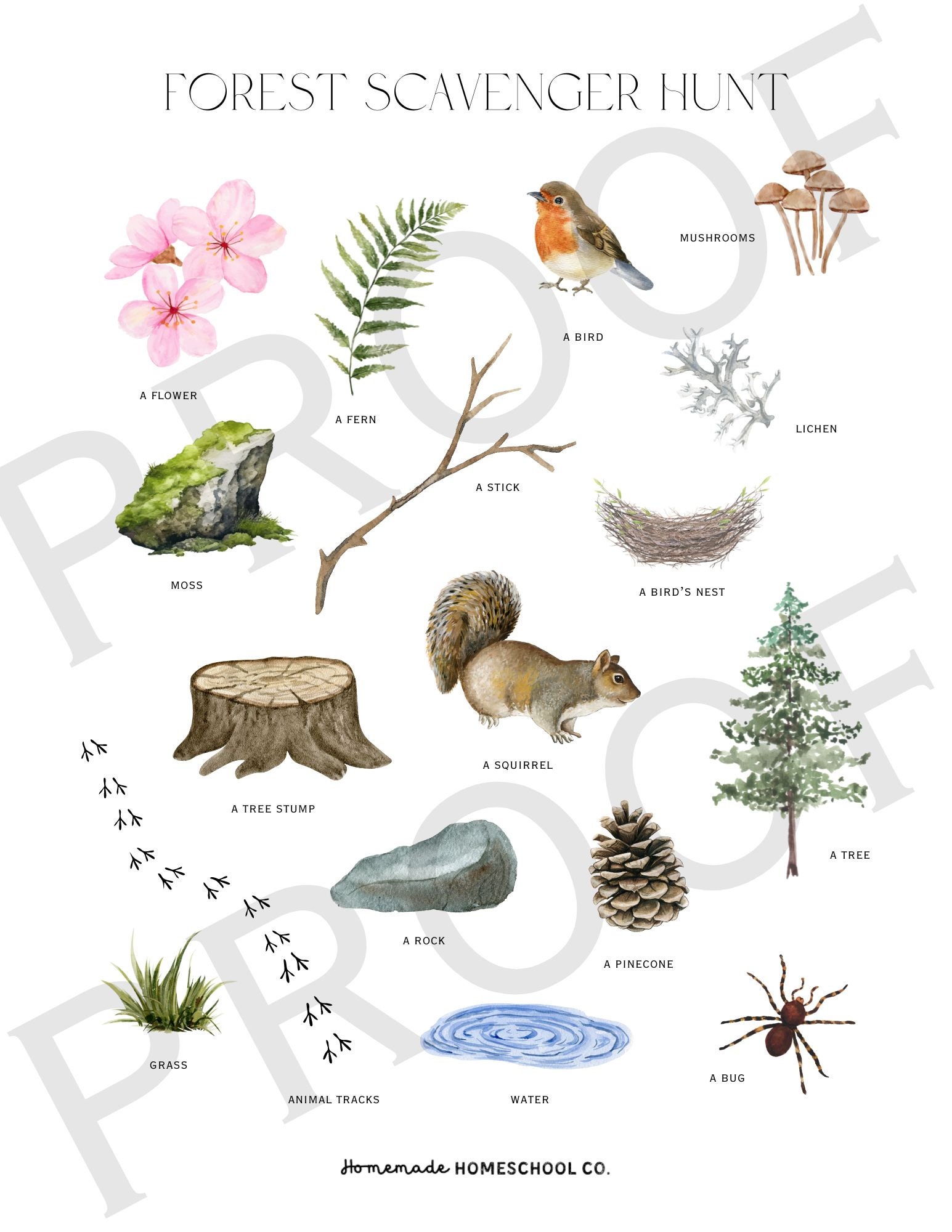 Forest Scavenger Hunt Printable - Etsy