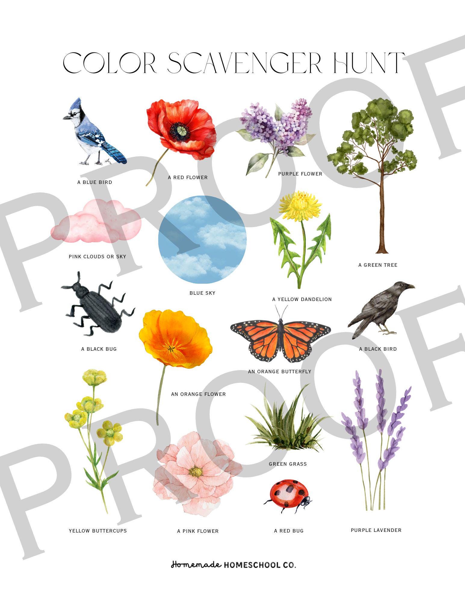 Color Scavenger Hunt Printable - Etsy