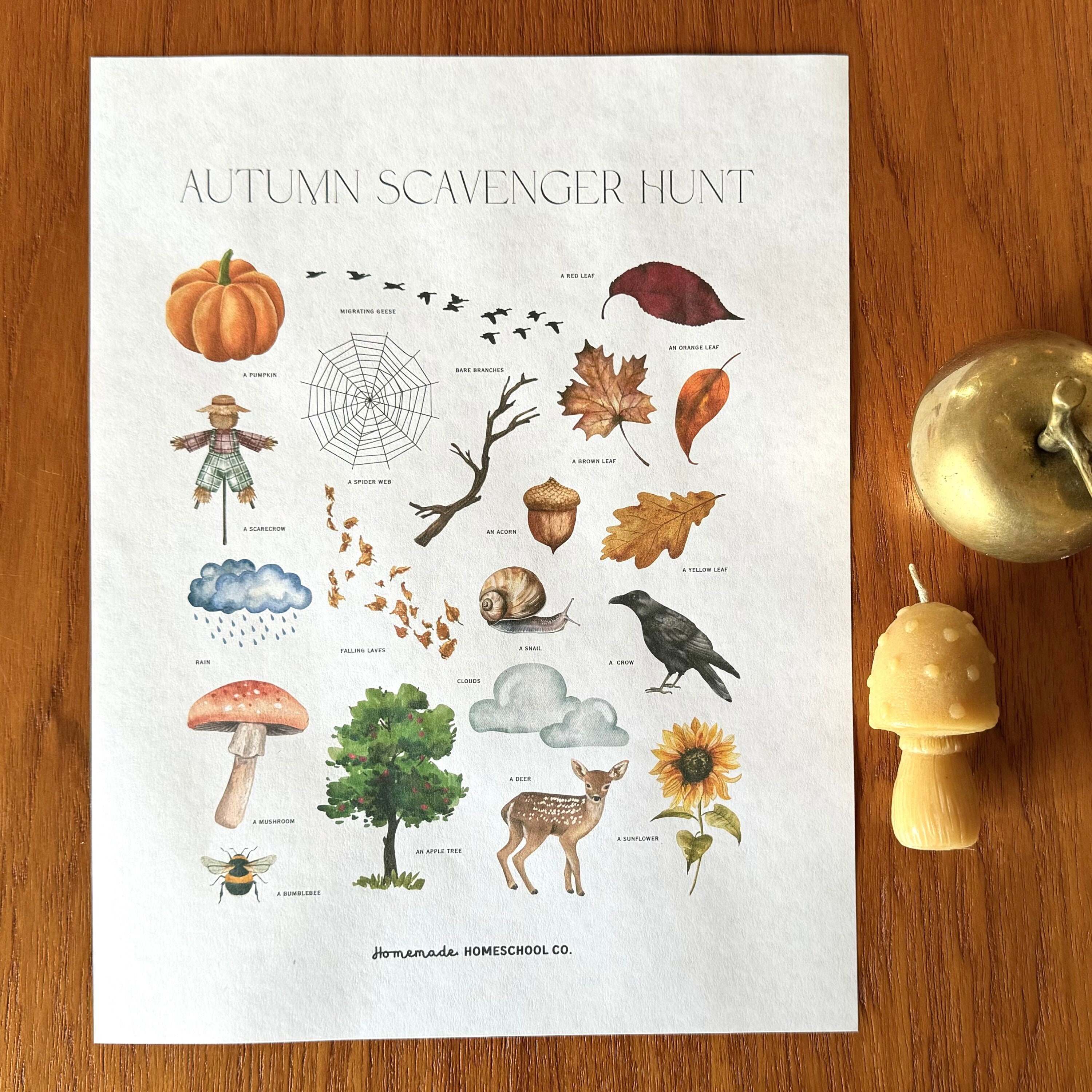 Autumn Scavenger Hunt Printable - Etsy