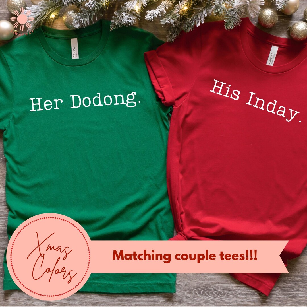 Christmas Tshirt Couple, Filipino Shirt,family Christmas Shirts, Fiance ...