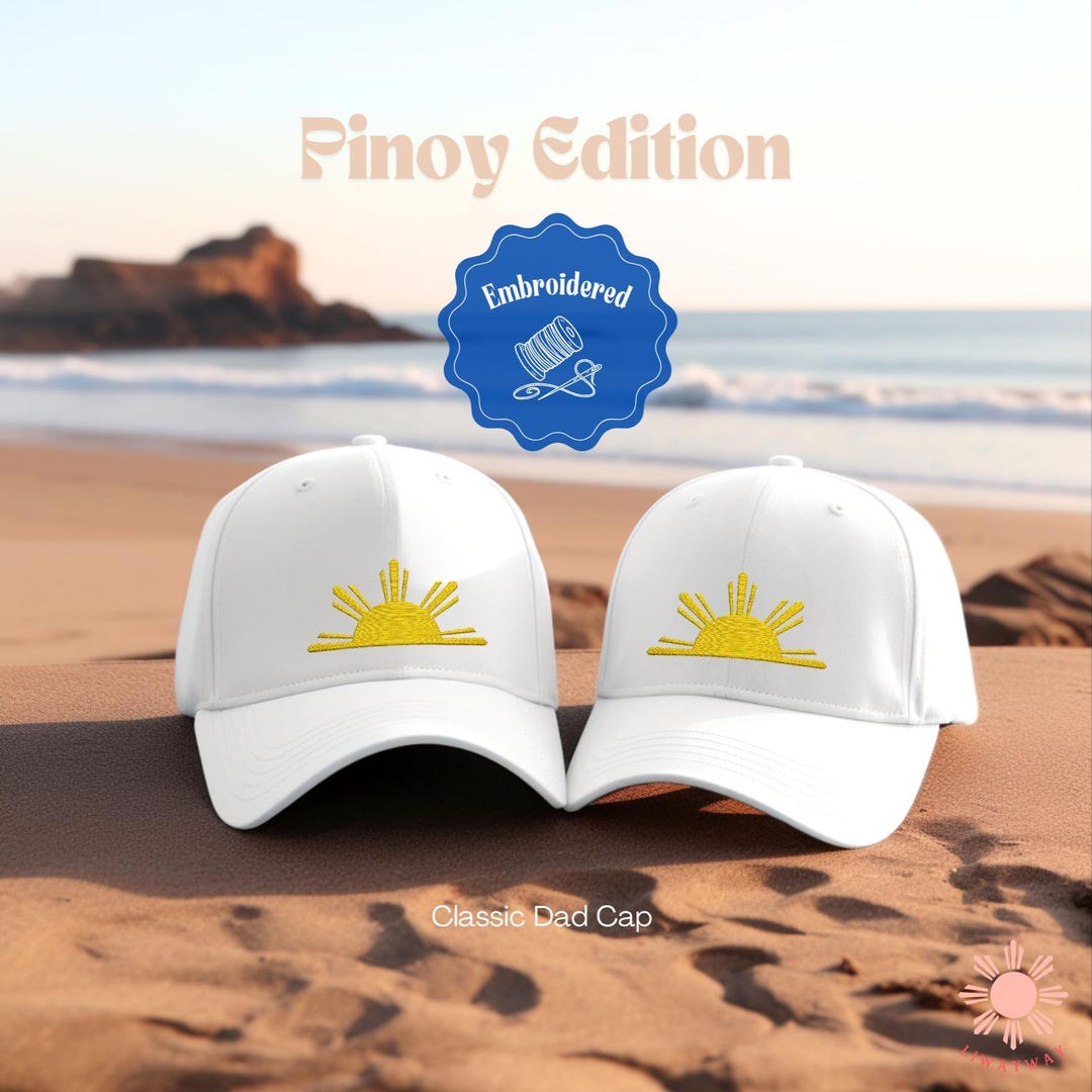Filipino Cap, Filipino Embroidery, Pinoy Cap, Embroidered Cap ...