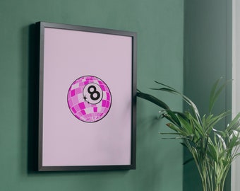 Cream Magic 8 Ball Trendy, Aesthetic Wall Art I Digital Download I ...