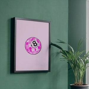 Pink Magic 8 Ball Trendy, Aesthetic Wall Art I Digital Download I ...