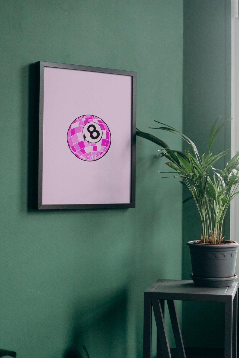 Pink Magic 8 Ball Trendy, Aesthetic Wall Art I Digital Download I ...