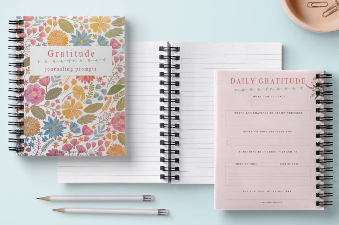 Gratitude Journal, Daily Weekly and Monthly Journal, Prompted ...