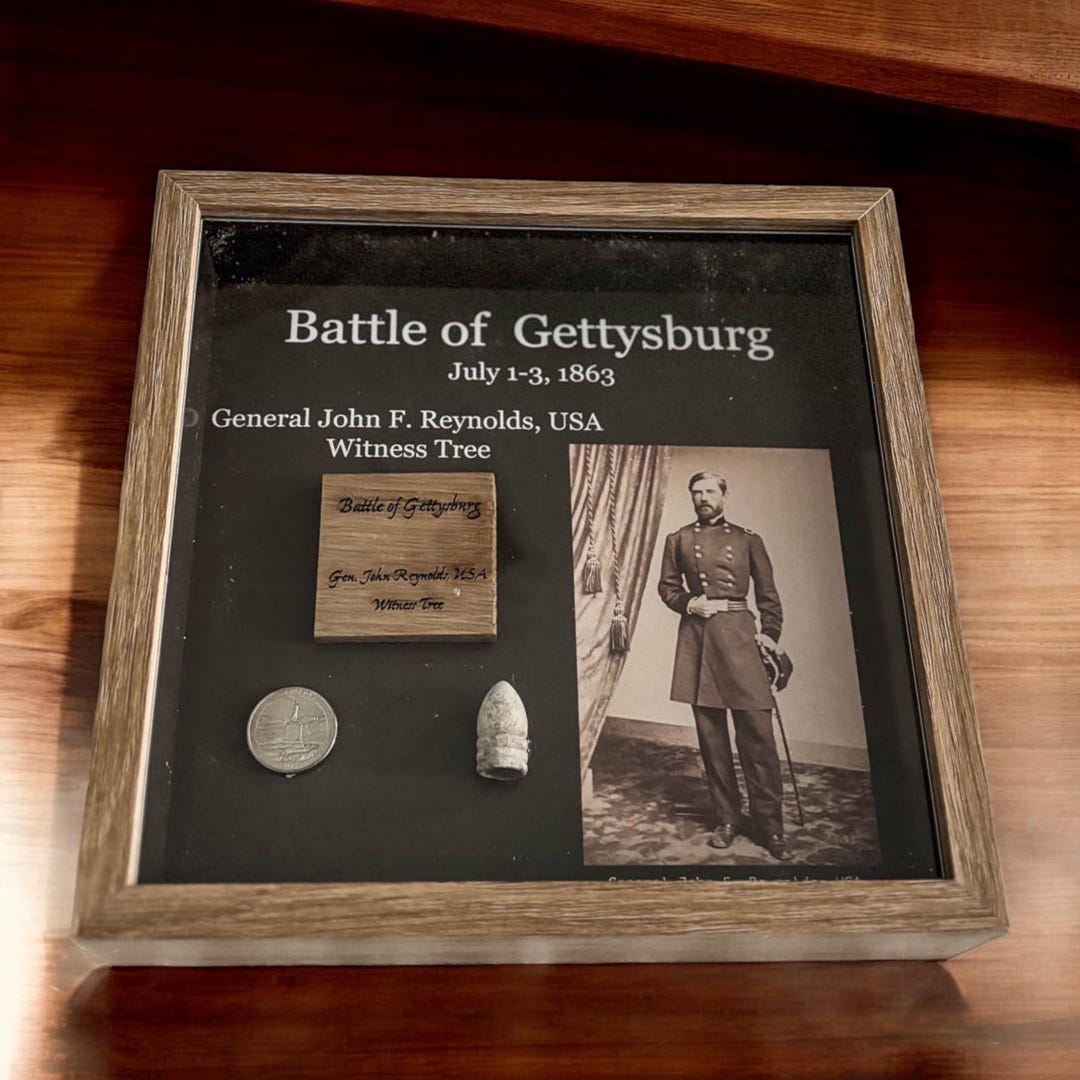 Civil War Relic Shadow Box, C.O.A, Historical Gift US History Buffs ...