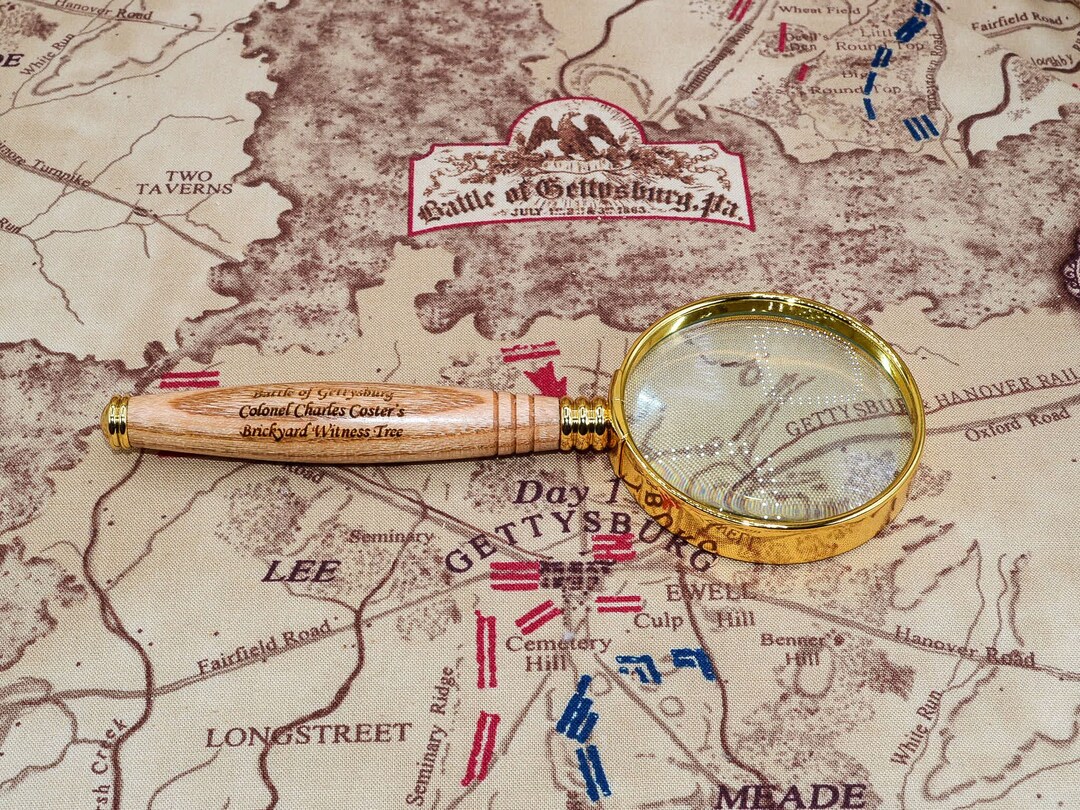 Colonel Charles Coster, USA, Oak Brickyard Witness Tree Magnifying ...