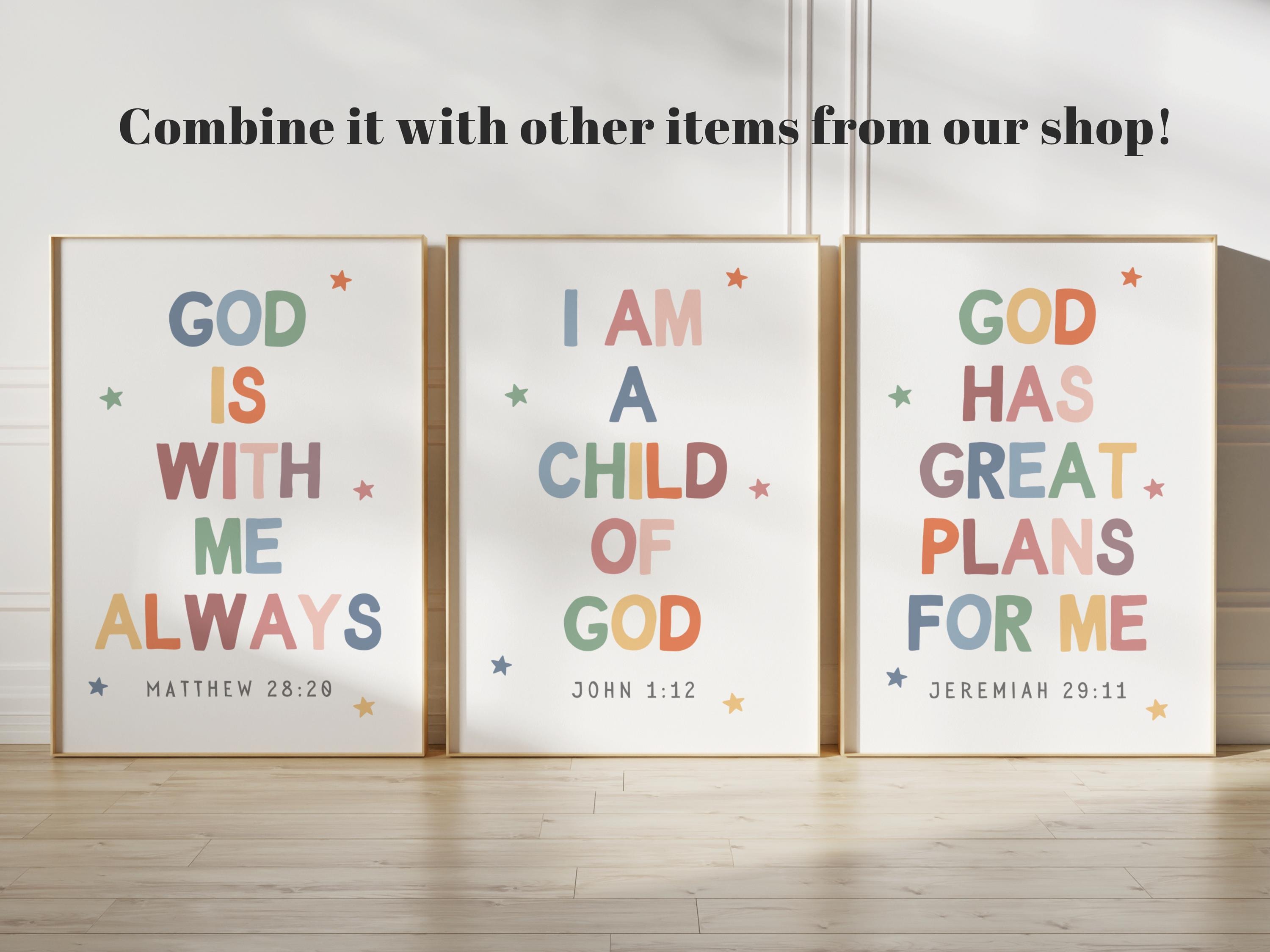 God Says I Am Affirmation for Kids Christian Alphabet Affirmation Bible ...