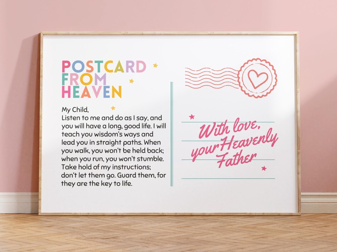 Proverbs for Kids Wall Art Colorful Children Bible Verse Wall Art ...