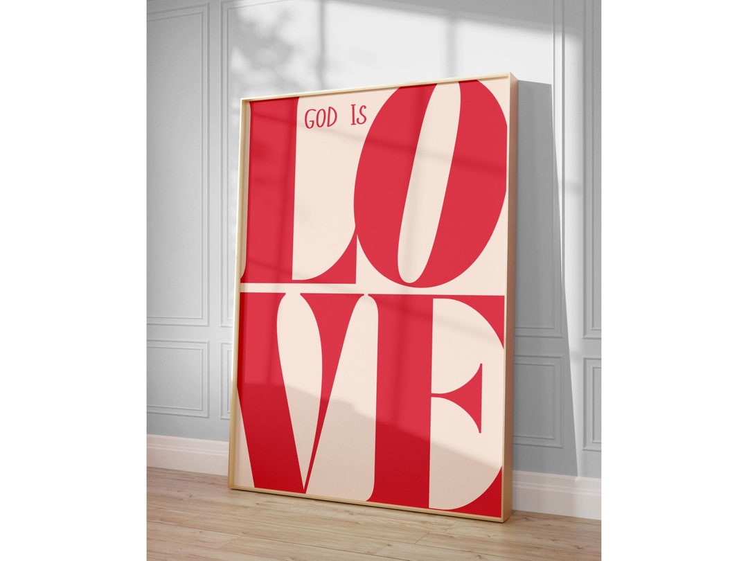 God is Love Poster God Quotes Poster 1 John 4 8 Wall Art Cool Christian ...