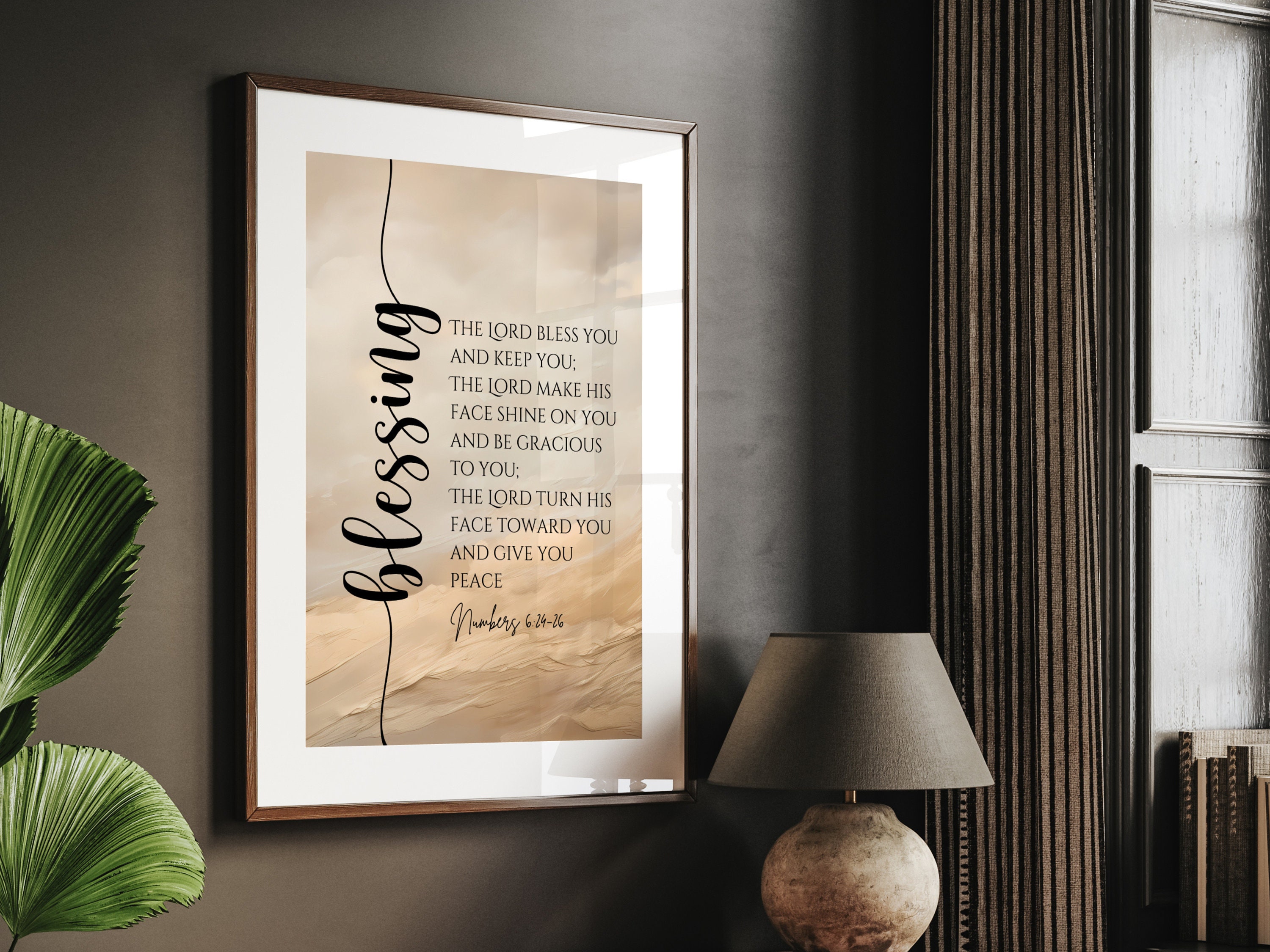 The Lord Bless You and Keep You Numbers 6 24 26 Wall Art Printable ...