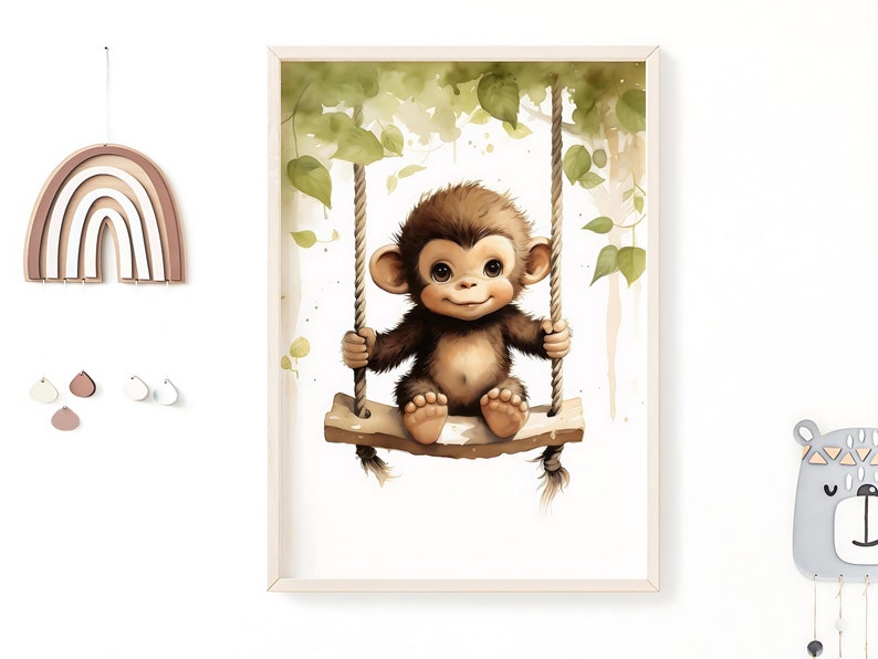 Monkey on a Swing Christian Twin Boy Nursery Decor Son of the Most High ...
