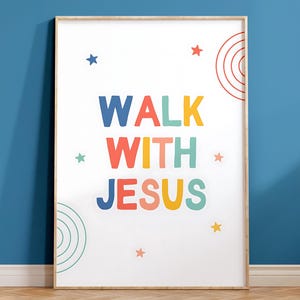 Set of 3 Colorful Christian Wall Art for Kids Ministry Decor Church ...