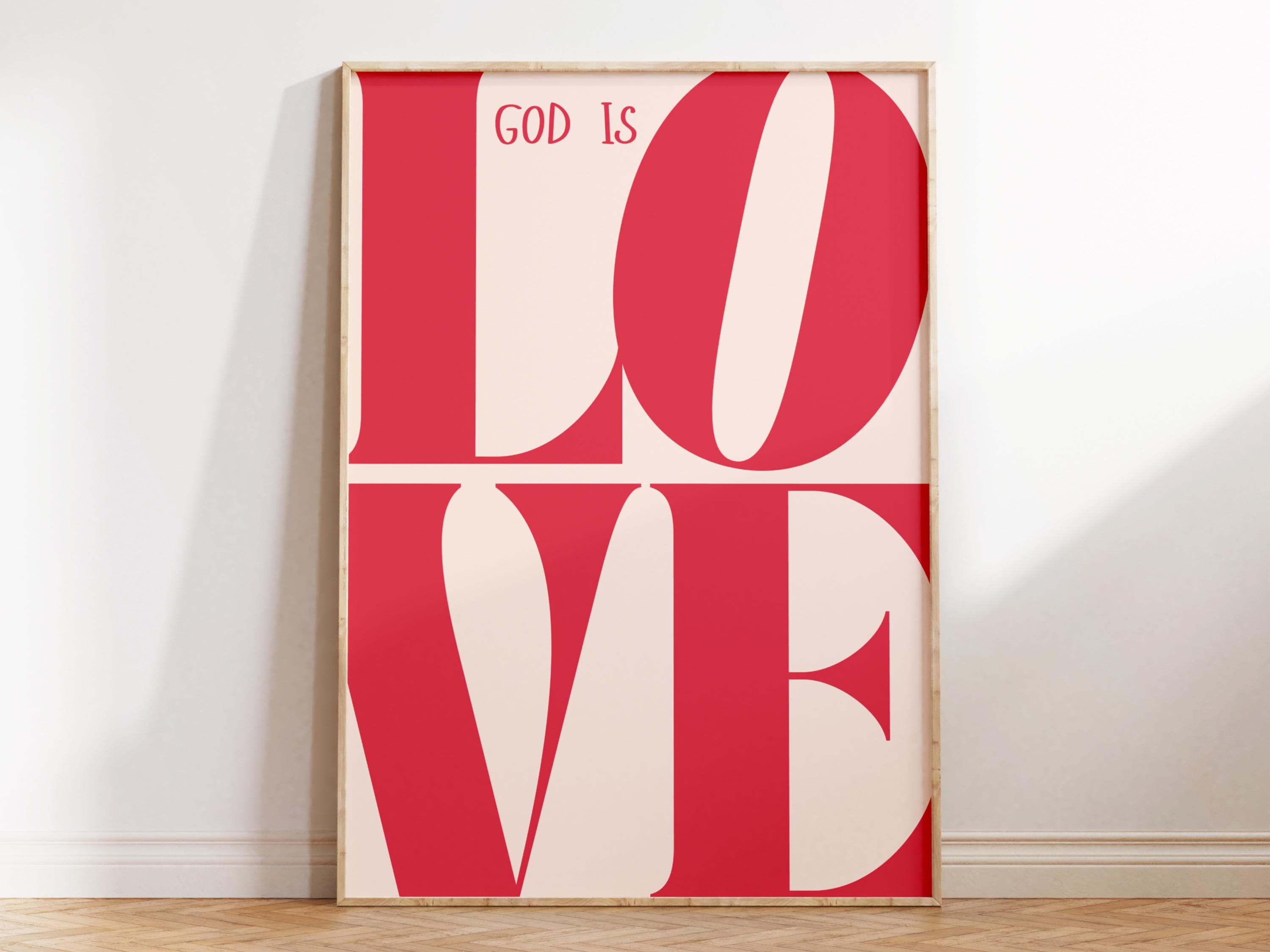 God is Love Poster God Quotes Poster 1 John 4 8 Wall Art Cool Christian ...