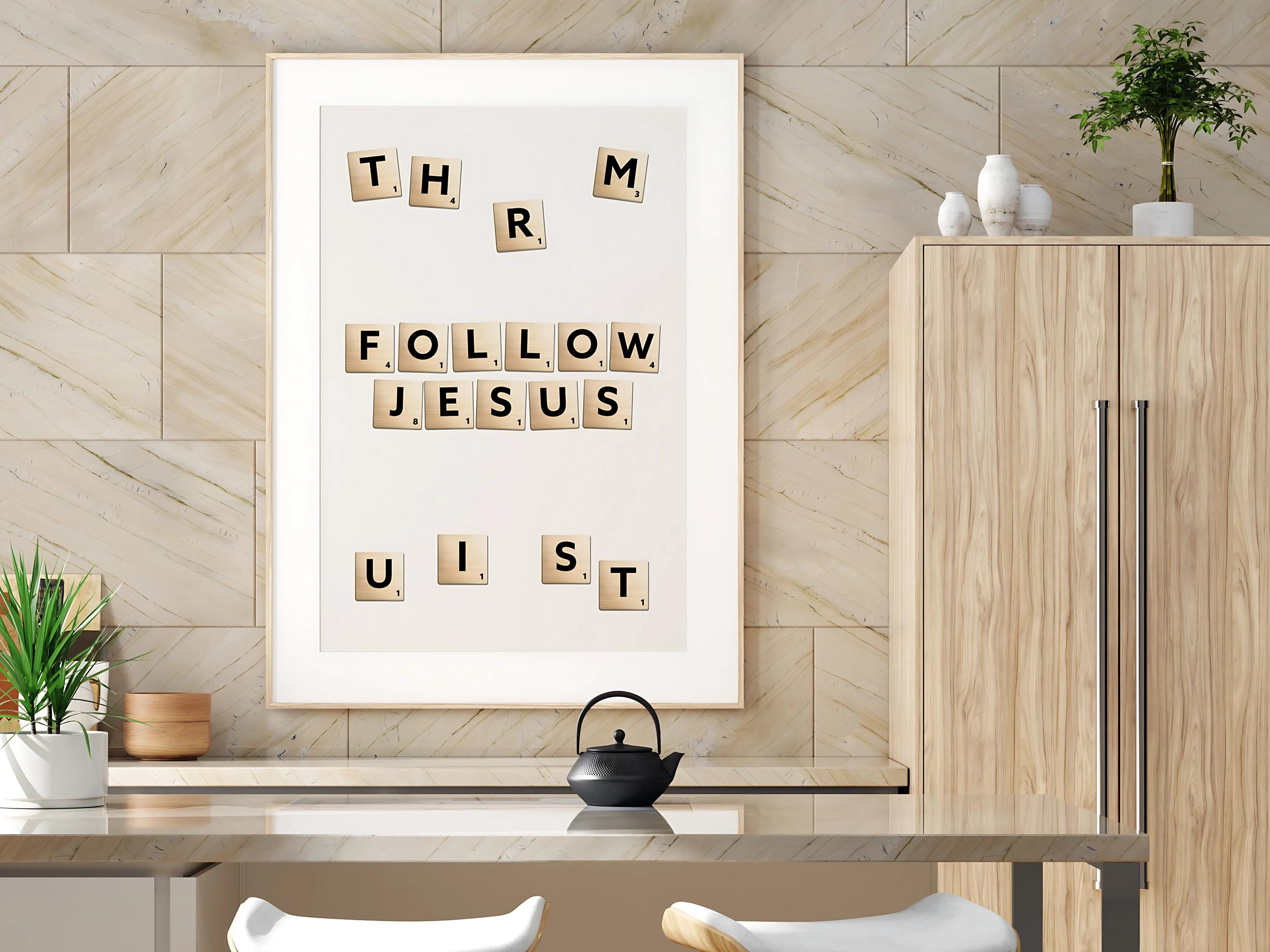Follow Jesus Printable Poster Cool Christian Prints Trendy Christian ...