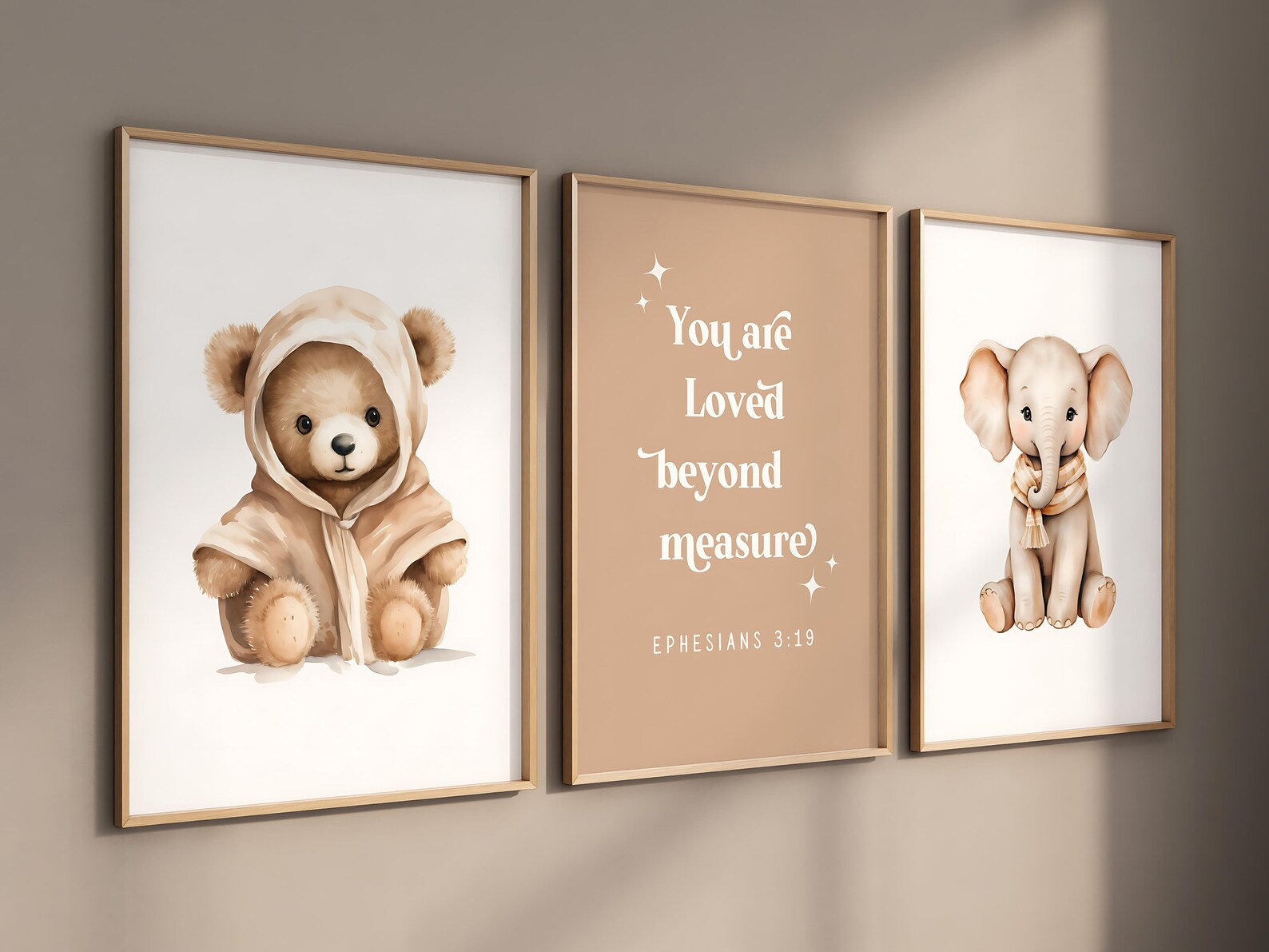 You Are Loved Beyond Measure Printable Boho Christian Nursery Wall Art ...