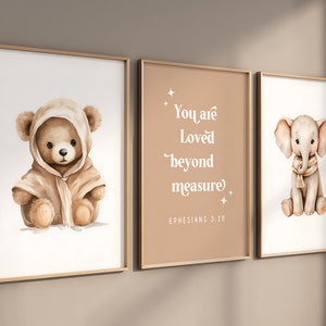 You Are Loved Beyond Measure Printable Boho Christian Nursery Wall Art ...