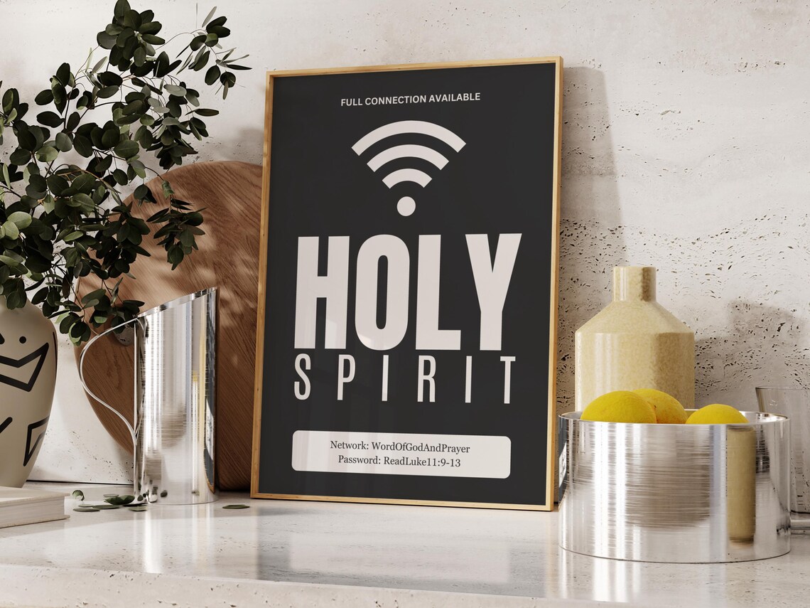 Come Holy Spirit Print Trendy Christian Wall Art Cool Christian Prints ...