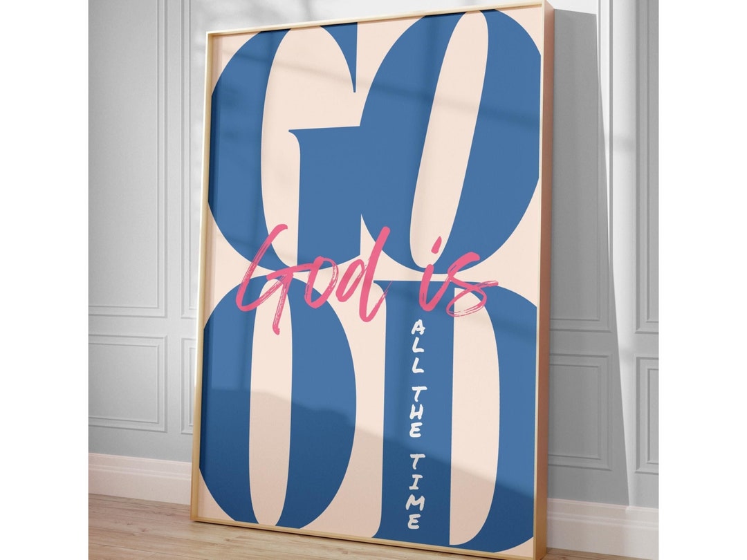 God is Good All the Time Print Aesthetic Bible Verse Poster Cool ...