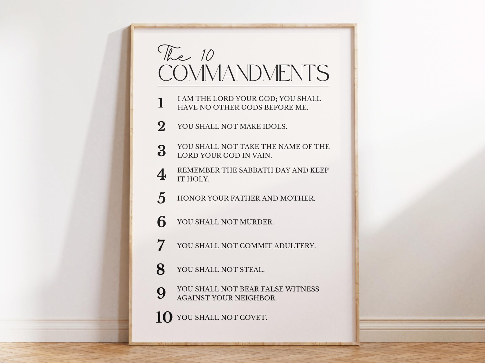 Ten Commandments Wall Art Deuteronomy 28 Print Church Classroom Decor ...