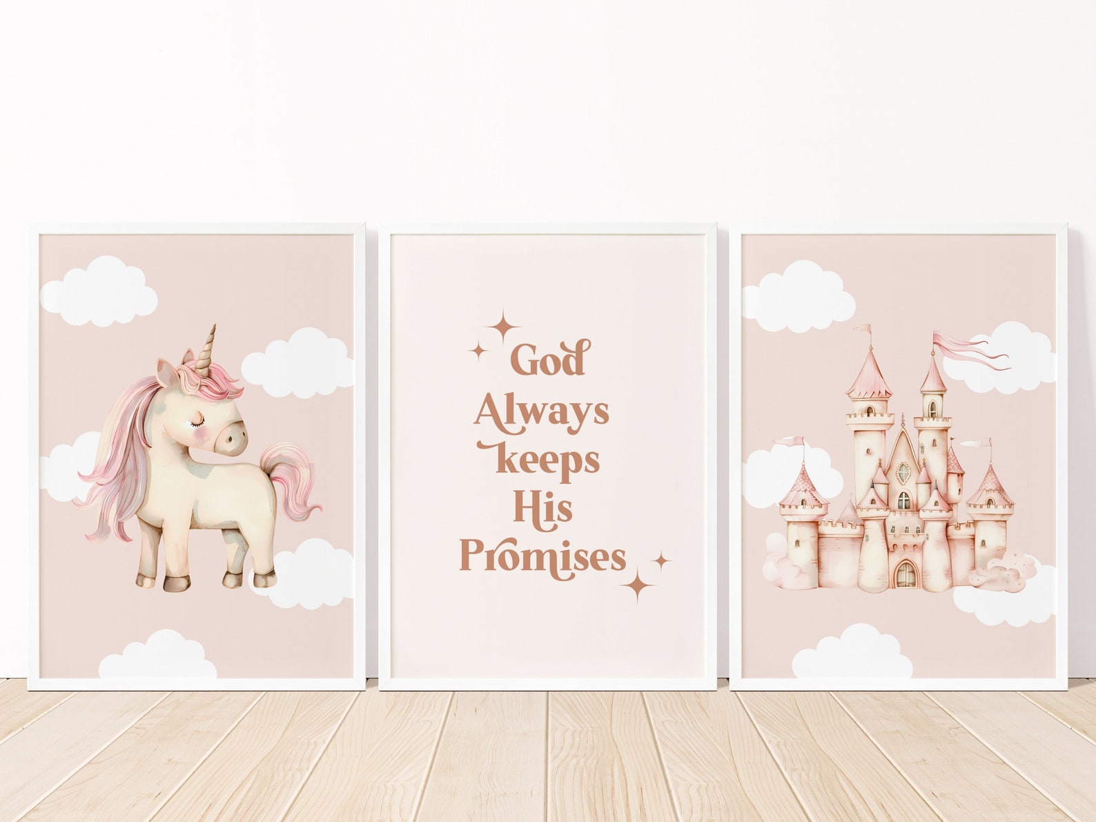 God Keeps His Promises Boho Christian Nursery Wall Art Christian Room ...