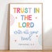 Set of 3 Colorful Children Bible Verse Wall Art for Kids Ministry Decor ...