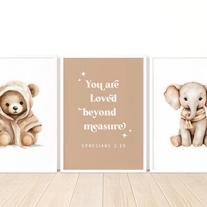 You Are Loved Beyond Measure Printable Boho Christian Nursery Wall Art ...