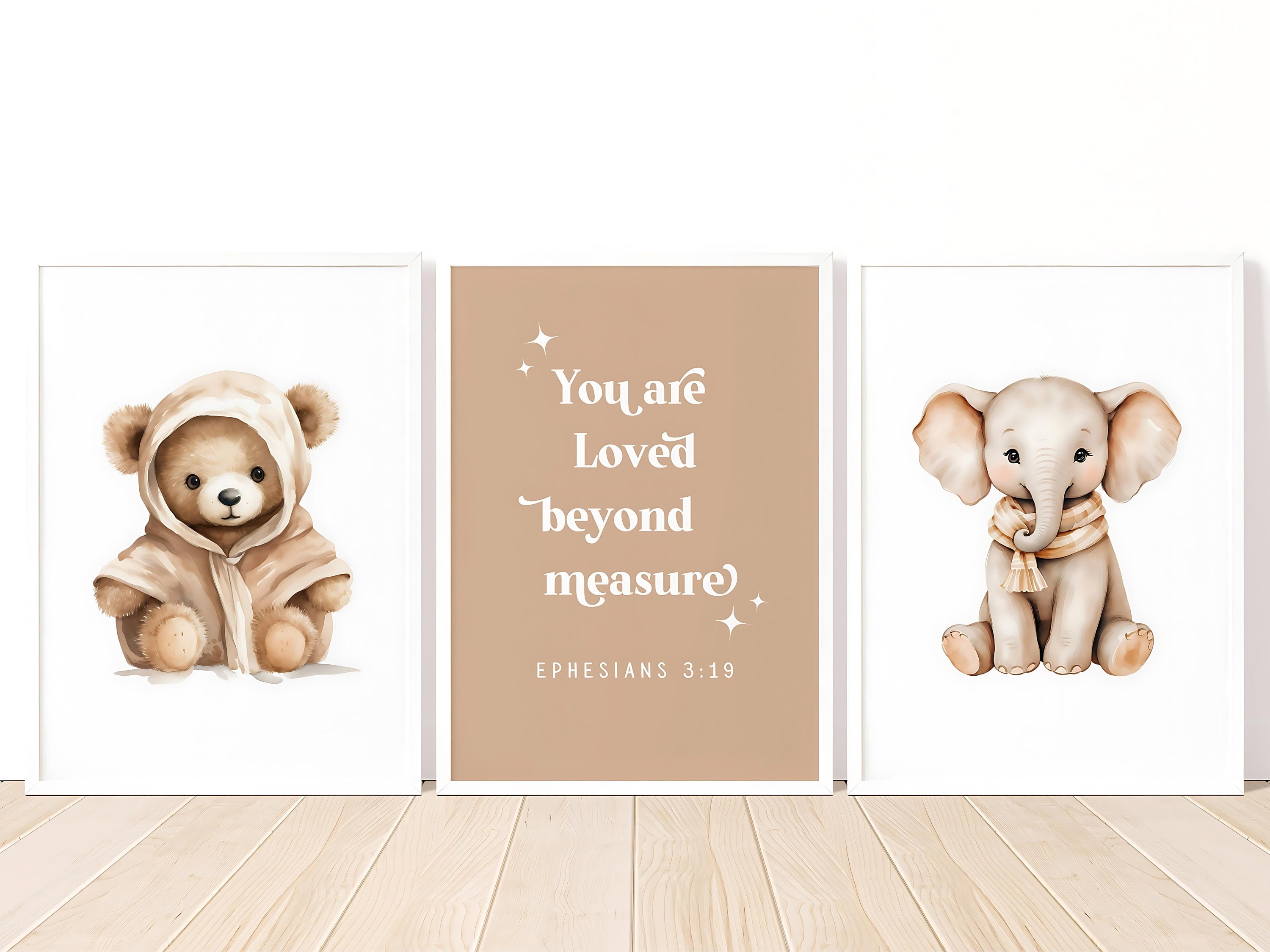 You Are Loved Beyond Measure Printable Boho Christian Nursery Wall Art ...