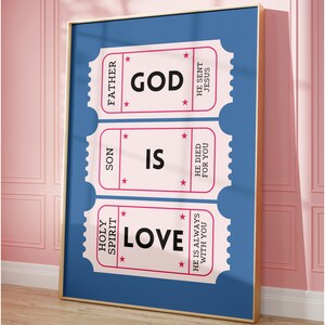 Set of 3 Trendy Christian Wall Art God is Good All the Time Print God ...