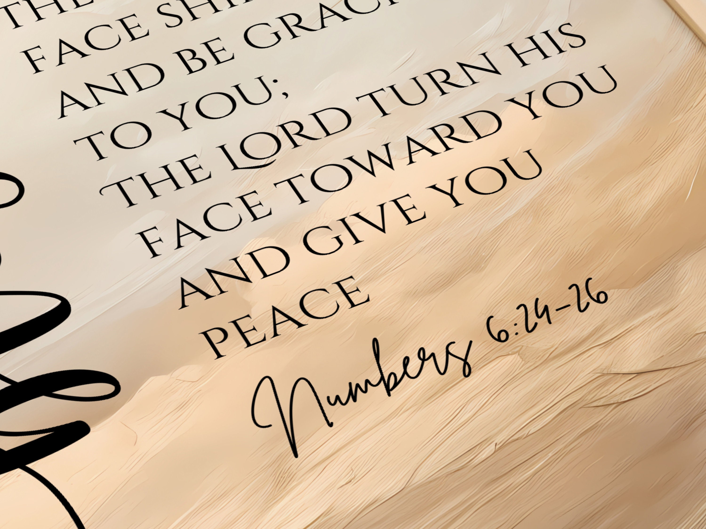 The Lord Bless You and Keep You Numbers 6 24 26 Wall Art Printable ...