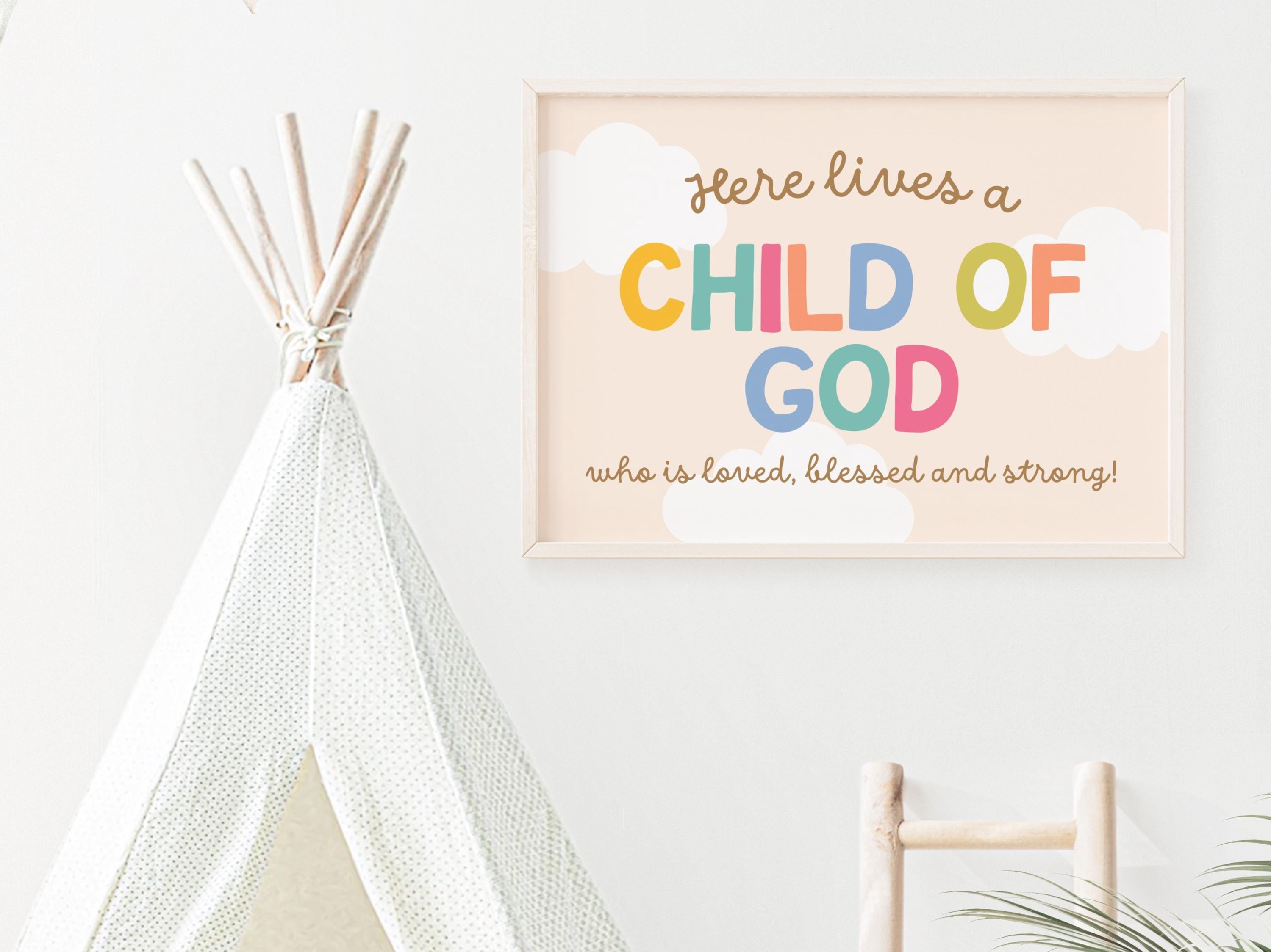 I Am a Child of God Print Bible Affirmations for Kids Poster Children ...