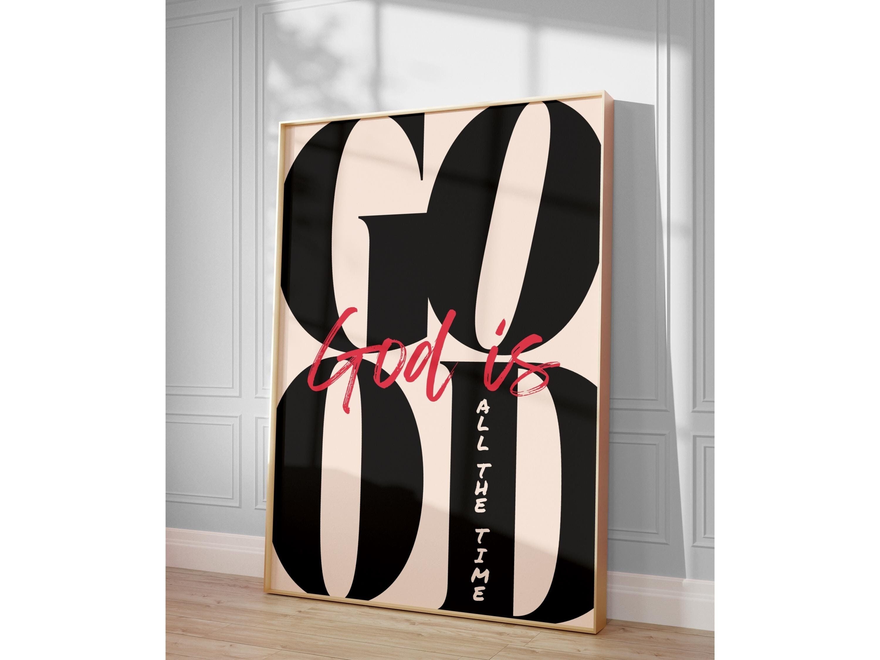 God is Good All the Time Print Aesthetic Bible Verse Poster Cool ...