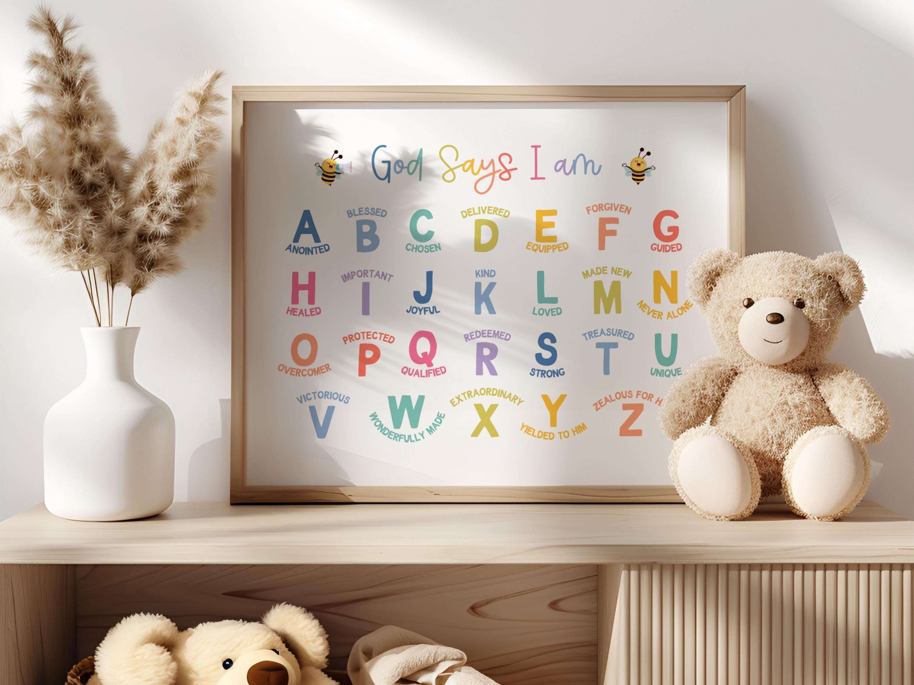 God Says I Am Affirmation for Kids Christian Alphabet Affirmation Bible ...