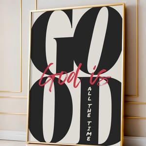 Duo Art Print God is Good All the Time Print Aesthetic Bible Verse ...