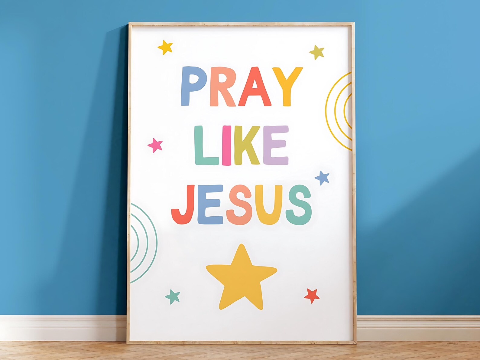 Set of 3 Colorful Christian Wall Art for Kids Ministry Decor Christian ...