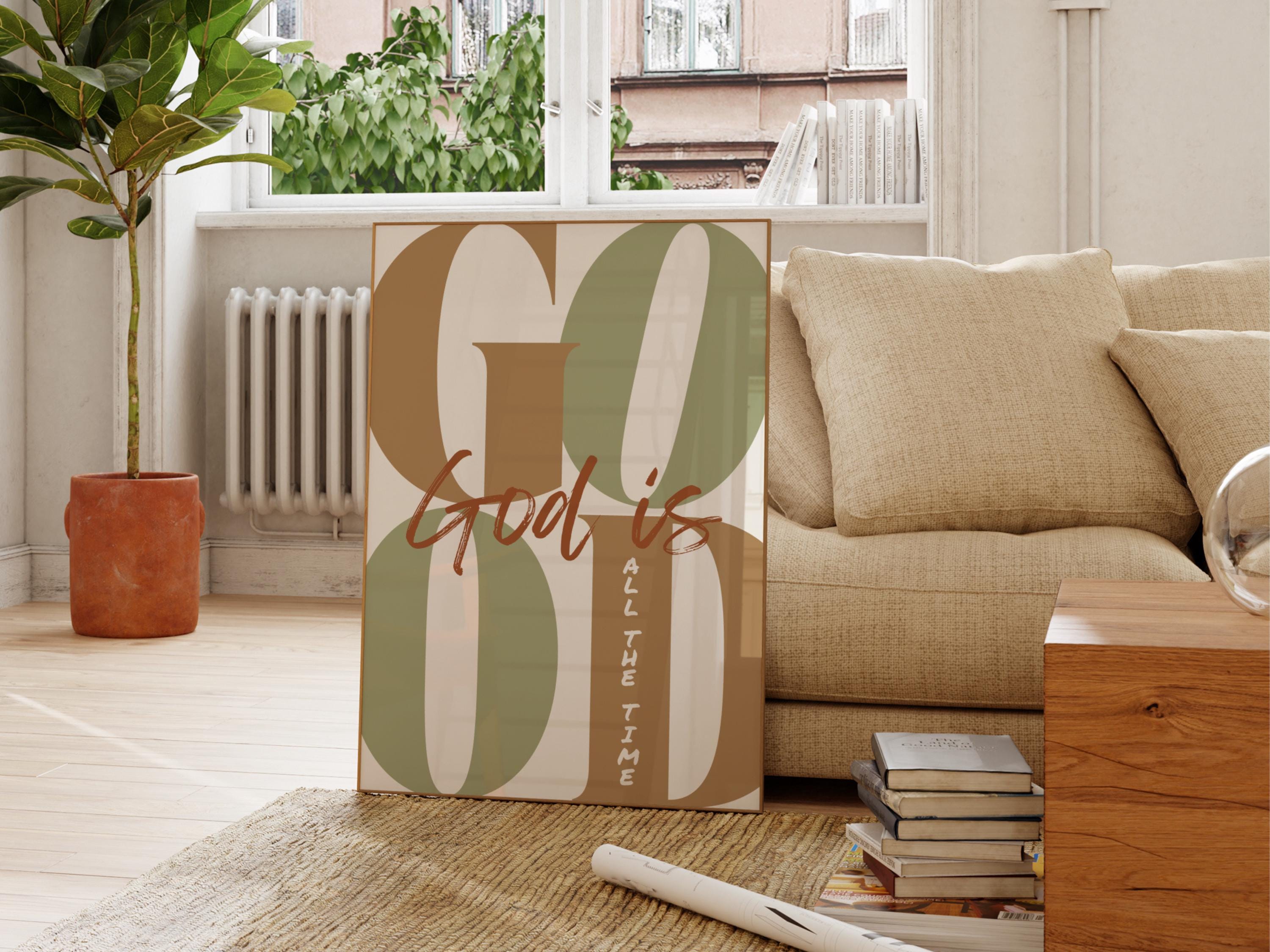 God is Good All the Time Print Aesthetic Bible Verse Poster Cool ...