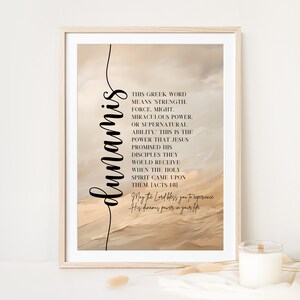 Greek Word Definition Bible Verse Wall Art Christian Artwork Minimalist ...