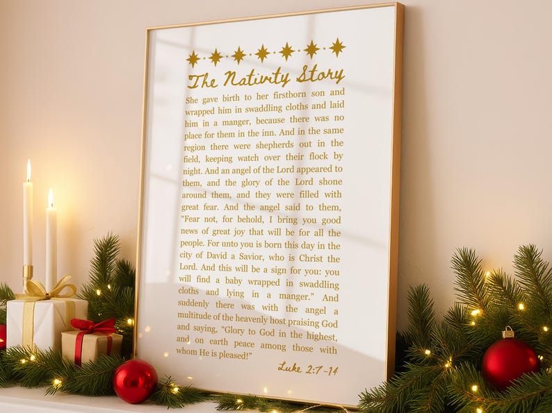 Jesus Nativity True Story Printable the Christmas Story Printable Luke ...