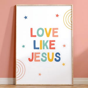 Set of 3 Colorful Christian Wall Art for Kids Ministry Decor Church ...