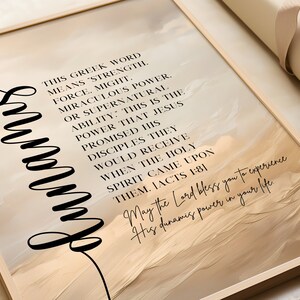 Greek Word Definition Bible Verse Wall Art Christian Artwork Minimalist ...
